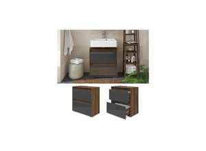 4066731040667 - Waschtischunterschrank Waschbeckenunterschrank Badschrank Majest Nuss ANT
