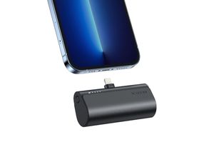 6970453555058 - Mm_unverified_brand - veger Power Bank PlugOn - 5000mAh mit Build Connector für iPhone Anschlüsse pd 20W Schwarz (W0556P)