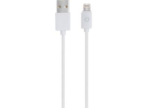 4040895004895 - USB-Kabel usb 20 usb-a Stecker Apple Lightning Stecker 100 m Weiß 255649 - Realpower