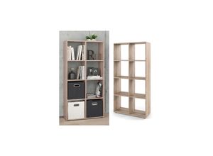 4260486836579 - VICCO Raumteiler SCUTUM 8 Fächer Eiche Sonoma - Bücherregal Wandregal Standregal