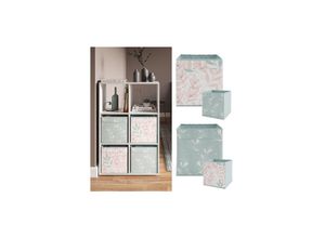 4066731049486 - Raumteiler Würfelregal Standregal Weiß Faltbox Wohnzimmer Regal 70x110 cm modern Ablage 6 Fächer Dekoregal Ordnerregal Aufbewahrung