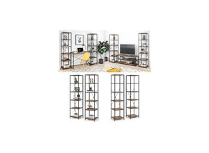 4251421934658 - VICCO Loft Standregal Fyrk 2er Set Bücherregal Wandregal Holz Regal 174x40x40 cm