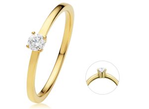 Image of Diamantring ONE ELEMENT "0.15 ct Diamant Brillant Ring aus 585 Gelbgold" Fingerringe Gr. 48, Gelbgold 585-Diamanten, goldfarben (gold) Damen Diamantringe