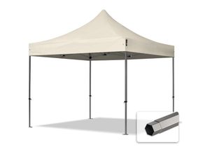 4260578431132 - Faltpavillon 3x3m Hochleistungspolyester 350 g m² creme wasserdicht Faltzelt Klappzelt