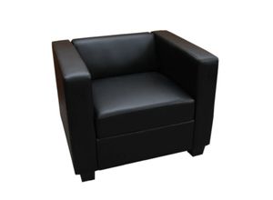 4052826131976 - Sessel Loungesessel Lille ~ Kunstleder schwarz