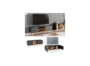 4066731028276 - Lowboard Fernsehschrank Sideboard Neptune TV-Fernsehtisch Anthrazit Buche