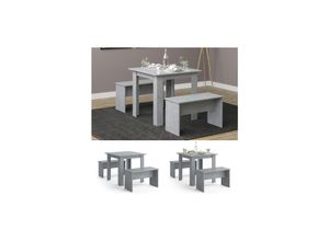 4066731041756 - Tischgruppe Sitzgruppe Esszimmer Sentio Esstisch Sitzbank Beton 80 cm