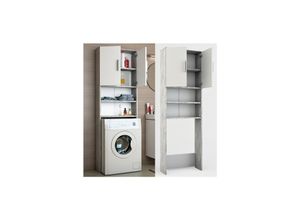 4251421901094 - Waschmaschinenschrank Badregal Hochschrank Waschmaschine 190 x 64 cm Beton