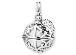 4260756385462 - Ketten-Anhänger ENGELSRUFER Schmuck Geschenk Relaunch mit Flügelanhänger ER-23 Schmuckanhänger Gr S Silber 925 (Sterlingsilber)-Messing 610 g weiß (silberfarben perlmuttfarben weiß) Damen Anhänger zu Kleid Shirt Jeans Sneaker Anlass Geburtstag Weihnachten