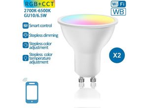 8433325221027 - Aigostar - led glühbirne GU10 smart wifi 65 w alexa google home 2 stück