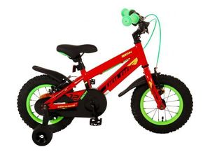 8715347211249 - Volare Rocky Kinderfahrrad - Jungen - 12 Zoll - Rot - Zwei Handbremsen