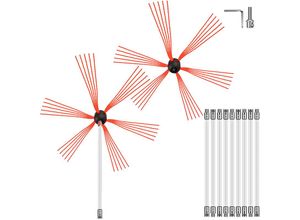 0840281563722 - Vevor Schornsteinbürste Schornsteinfegerbesen 10 m Weiß Nylon Kaminbürste Ofenrohrbürste Professionelle Kaminkehrbesen 30 mm Bürstenlänge mit einem