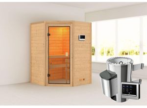 4010090387017 - Karibu Sauna Rysum SET naturbelassen mit Ofen 36 kW ext Strg