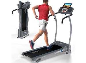 4260495754949 - KINETIC SPORTS Laufband KST3100FX mit 1100 Watt leiser Elektromotor - Stufenlos bis 12 km h 12 Programme für Geh- und Lauftraining Tablethalterung mit LCD-Display max Belastung 125 kg Standard