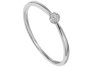 Image of Diamantring JOBO "Ring mit 7 Diamanten" Fingerringe Gr. 54, SI = kleine Einschlüsse, Weißgold 585-Diamanten, weiß (weißgold 585) Damen Diamantringe