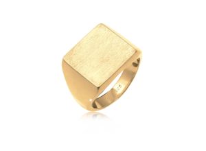 4050878586454 - Siegelring ELLI Siegelring Royal Matt Geo Quadrat Trend 925 Silber Fingerringe Gr 52 mm Silber 925 (Sterlingsilber) 13 mm goldfarben (gold) Damen Fingerringe