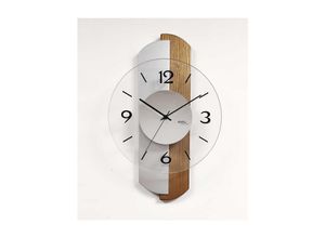 4037445158849 - Wanduhr AMS W9211 Wanduhren Gr B H L 27 cm x 6 cm x 42 cm braun (eichefarben) Wanduhren