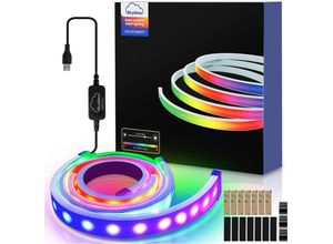 9460355597364 - Led Strip für Gaming Schreibtisch rgbic led Streifen 32 Zoll PC-Monitor pc Hintergrundbeleuchtung usb Led Beleuchtung mit App-Steuerung - farbig