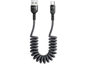 6921002664202 - Mcdodo - Omega 2A Typ c Quick Charge 40 USB-Kabel einziehbares Kabel Ladekabel Spiralkabel Kfz-Ladekabel kompatibel mit Smartphone bis 18 m