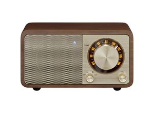 4711317995076 - WR-7 kompaktes UKW Radio mit Bluetooth 36h Akkulaufzeit Retro-Design Farbe Kirsche