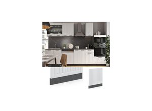 4066731055449 - Geschirrspülerblende Geschirrspülfront Küchenmöbel Fame-Line Landhaus Anthrazit Weiß 60 cm modern