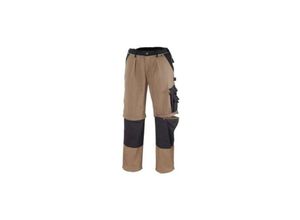 4031301012443 - Canvas (320 g m) Bundhose tobago grau schw 65% Poly 35% Baumw 8357 Gr30 - Texxor