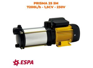 8421535122517 - Mehrstufige horizontale Kreiselpumpe für die Wasserversorgung prisma 25 5M - 7200L h - 56m ma - 230V - Espa