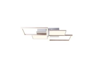 4004353390616 - BRILLIANT Lampe Zelia LED Deckenleuchte 51x51cm 4flg nickel eloxiert 1x LED integriert 40W LED integriert (4270lm 3000K) In 3 Stufen über Wandschalter dimmbar