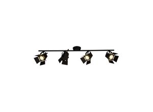 4004353241710 - BRILLIANT Lampe Movie LED Spotrohr 4flg schwarz matt 4x LED-PAR51 GU10 5W LED-Reflektorlampen inklusive (380lm 3000K) Köpfe schwenkbar - schwarz