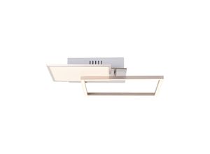 4004353390593 - BRILLIANT Lampe Zelia LED Deckenleuchte 41x41cm nickel eloxiert 1x LED integriert 20W LED integriert (2000lm 3000K) In 3 Stufen über Wandschalter dimmbar