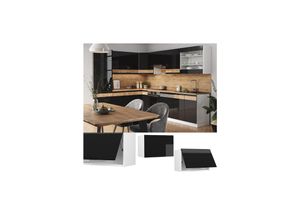 4066731230549 - Hängeschrank Küchenschrank Küchenmöbel Fame-Line Weiß Schwarz 60 cm flach modern Hochglanz