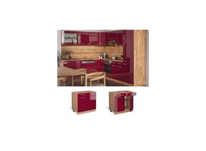 4066731035939 - Schubunterschrank Küchenschrank Küchenzeile R-Line 80 cm Goldkraft Bordeaux