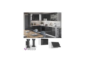 4251421944930 - VICCO Hängeschrank 60 cm (flach) Anthrazit Küchenzeile Unterschrank Fame