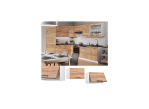 4066731141524 - Hängeschrank Küchenschrank Küchenmöbel Fame-Line Weiß Eiche modern 60 cm Küche Einbauküche Hängeschrank Klapptür Dunstabzugshaube Küchenzeile