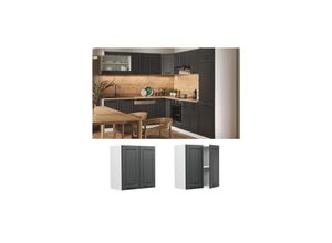 4066731036752 - Hängeschrank Küchenschrank Küchenzeile Landhaus R-Line 60 cm Weiß-Anthrazit