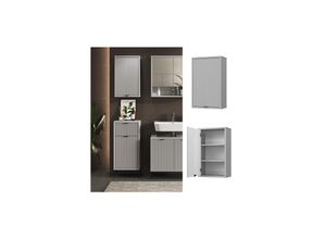 4066731326273 - Hängeschrank für Badezimmer Eliza 40 x 65 cm Grau Tür moderne Badserie