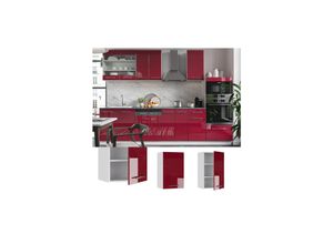 4251421955523 - VICCO Hängeschrank 45 cm Bordeaux Hochglanz Küchenschrank Hängeschrank Küchenzeile Fame-Line