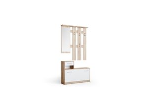 4251421943476 - Flurgarderobe Set Billy sonoma Garderobe Dielengarderobe Kompaktgarderobe