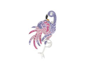 Image of Brosche VIVANCE "Flamingo" Broschen silberfarben (silber 925) Damen Broschen