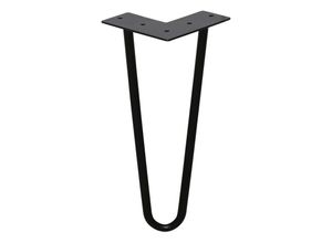 0726502982377 - Hengda - 4er Set Hairpin Legs 20 cm schwarz 2 Streben Tischbeine