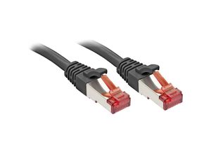 4002888477833 - 47783 RJ45 Netzwerkkabel Patchkabel cat 6 s ftp 1000 m Schwarz mit Rastnasenschutz 1 St - Lindy