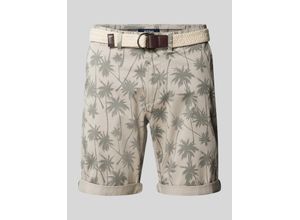 4067557778161 - Slim FIt Bermudas mit Gürtel