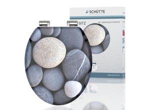 4008431801308 - - mdf wc Sitz grey stones Toilettendeckel mit Absenkautomatik Motiv Klobrille mit Holzkern Toilettensitz wc Deckel - Motiv