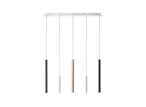 4004353342264 - BRILLIANT Lampe Cembalo LED Pendelleuchte 5flg alu schwarz braun 5x 4W LED integriert 362lm 3000K In 3 Stufen über Wandschalter dimmbar In der Höhe einstellbar Kabel kürzbar 4004353342264 - BRILLIANT Lampe Cembalo LED Pendelleuchte 5flg alu schwarz braun 5x 4W LED integriert 362lm 3000K In 3 Stufen über Wandschalter dimmbar In der Höhe einstellbar Kabel kürzbar