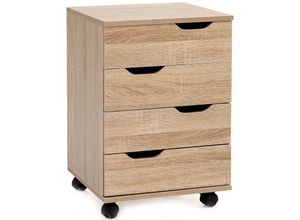 4251745767352 - Stylischer Rollcontainer mit 4 Schubladen und Rollen Modernes Design für Büroambiente