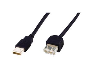 4016032283195 - USB-Kabel usb 20 usb-a Stecker usb-a Buchse 300 m Schwarz AK-300202-030-S - Digitus