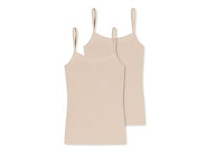 4007066197268 - SCHIESSER Unterhemden 2er-Pack Spaghetti-Träger Single-Jersey für Damen beige 38