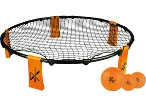 4001078730901 - Volleyballnetz SUNFLEX X-Ball Volleyball Spiel im Garten oder Park Trendspiel Sport-Netze Gr B H L 90 cm x 20 cm x 90 cm orange Spielbälle Wurfspiele