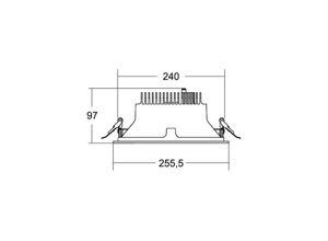 4251433991373 - BRUMBERG Apollo Mega glatt rund 3000 K weiß