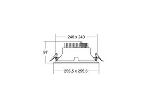 4251433991496 - BRUMBERG Apollo Mega glatt eckig 3000 K schwarz